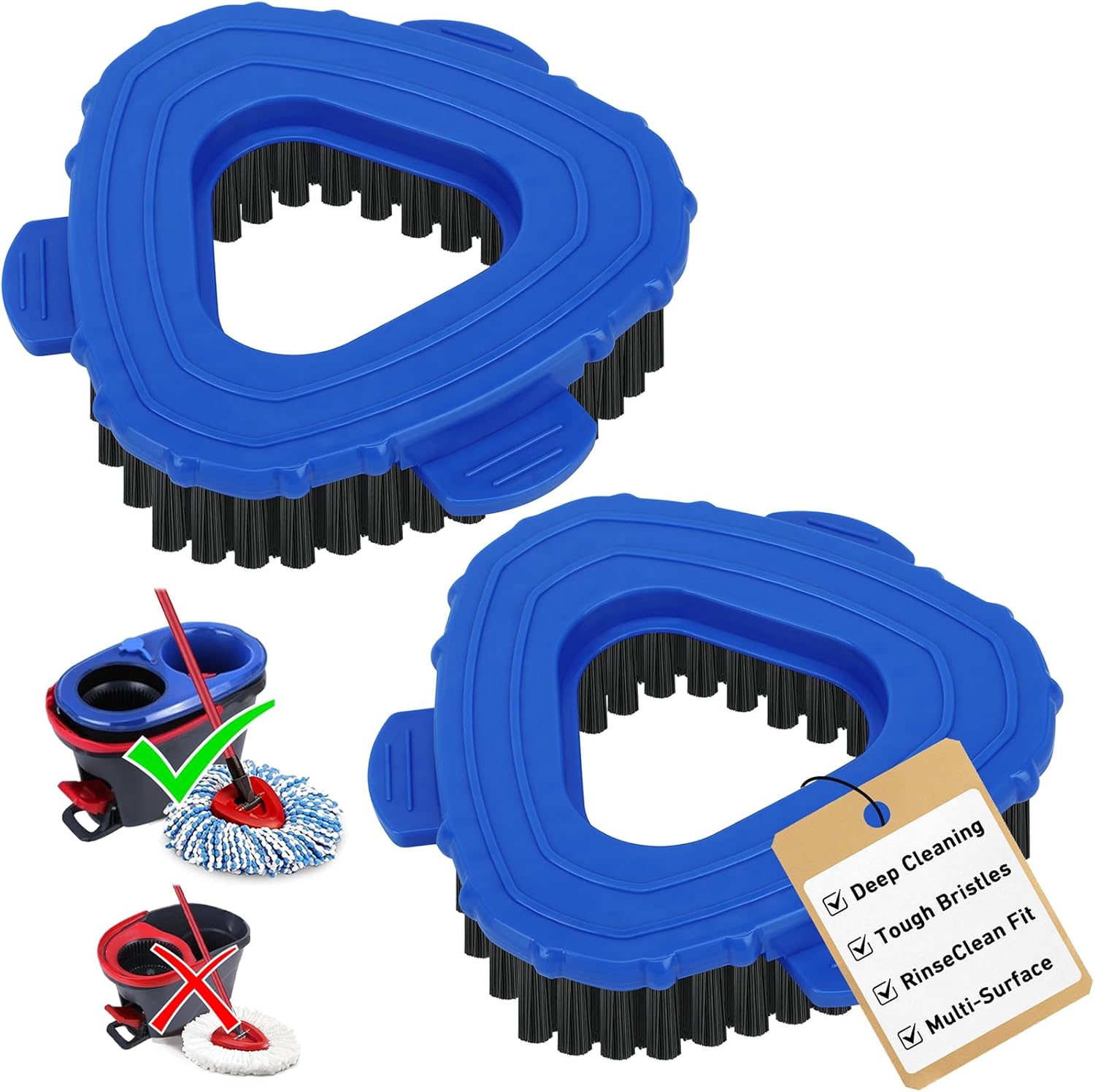 Scrub Brush Replacement Head for O-Cedar RinseClean 2 Tank System ...