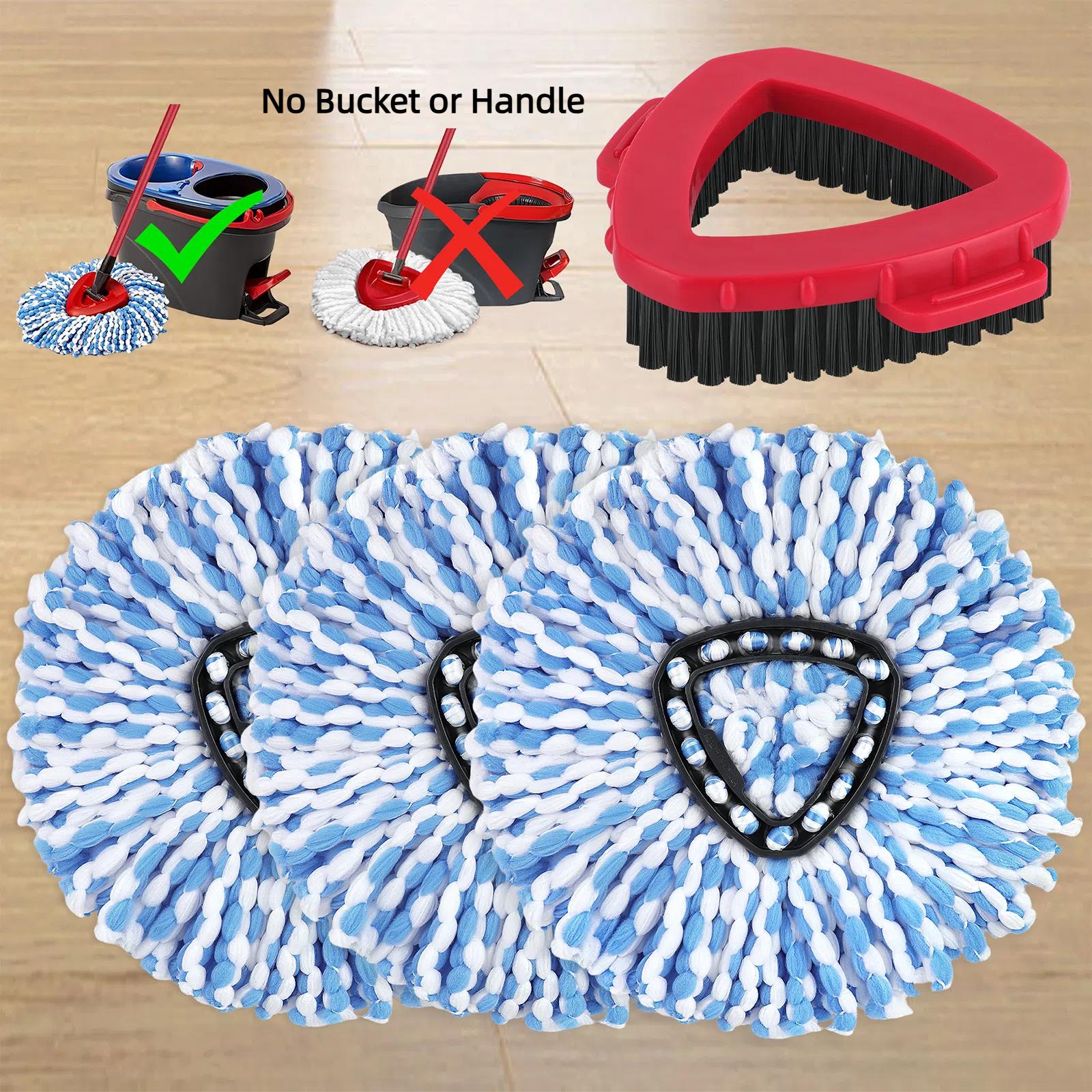 Spin Mop Heads and Scrub Brush Refills Bundles For O-Cedar RinseClean ...
